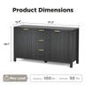 Ebern Designs 47.2" Wide 3 Drawer Sideboard & Reviews | Wayfair